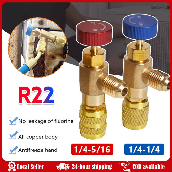 R410A R22 1/4" Refrigeration Charging Safety Valve Air Conditioning ...