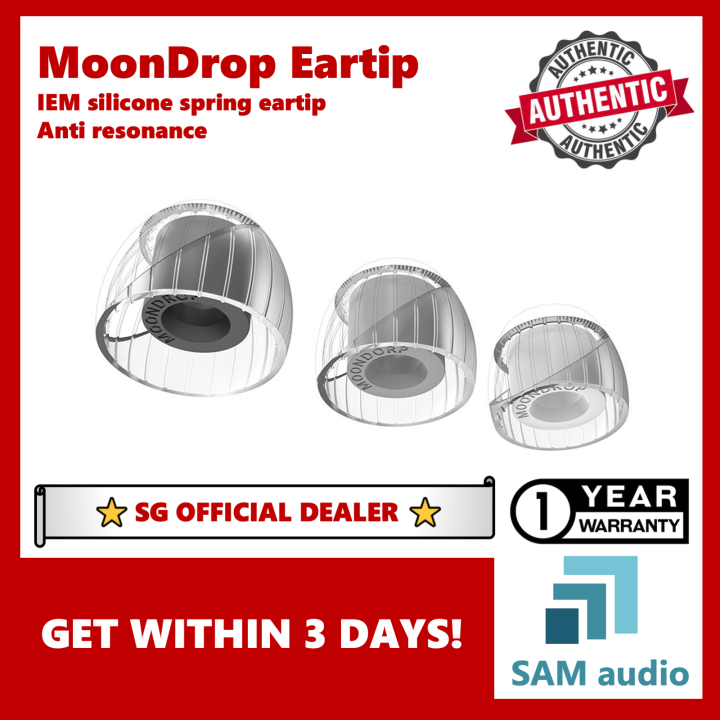 [🎶SG] Moondrop Silicone Spring Tips, IEM Silicone Soft Earphone Ear ...