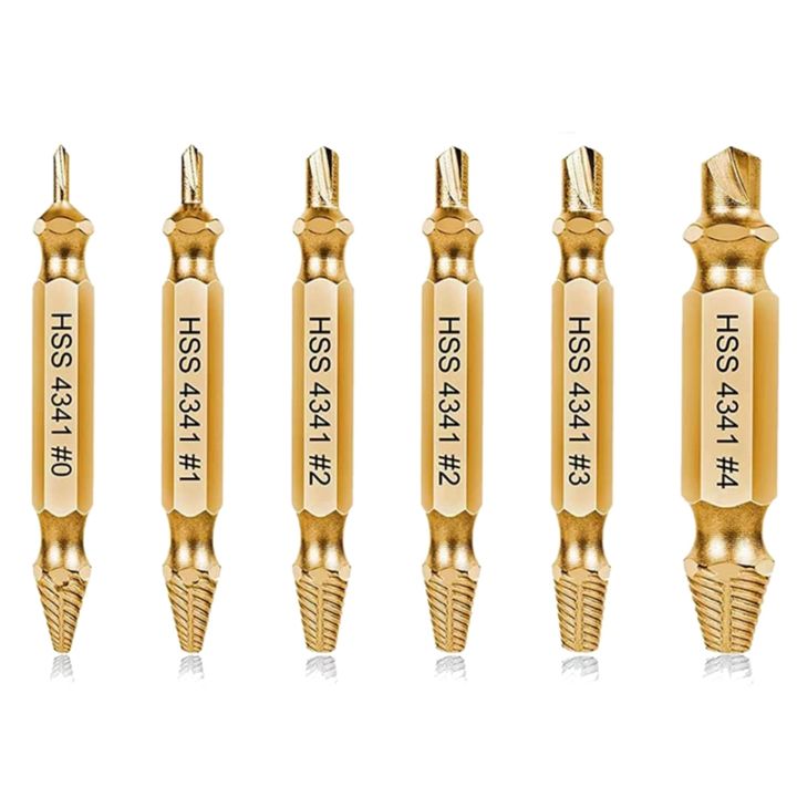 6PCS Damaged Screw Extractor Kit Stripped Screw Extractor Set Stripped ... 6PCS Damaged Screw Extractor Kit Stripped Screw Extractor Set Stripped ...