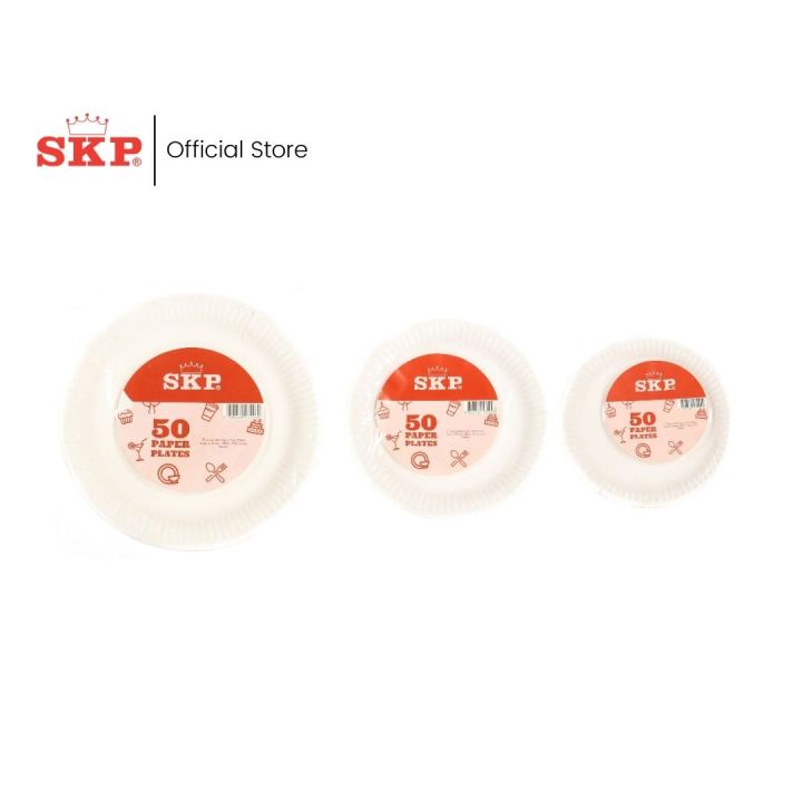 SKP Disposable White Paper Plate (Multiple Sizes) | Lazada Singapore