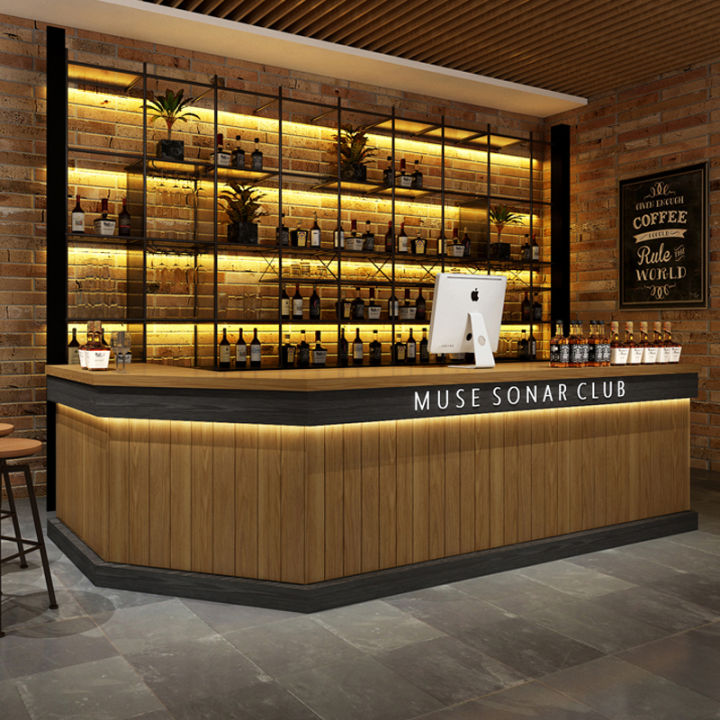 Retro cashier l corner music bar restaurant bar counter milk tea hotel ...