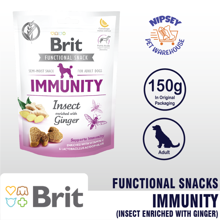 BRIT FUNCTIONAL SNACK Immunity Insect enriched with Ginger Dog Treat ...