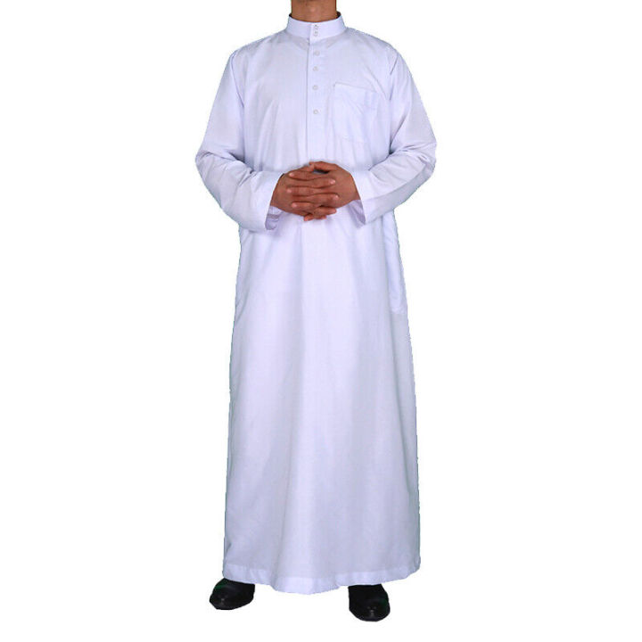 Arabian robe Qatar style white thobe Jubah Arab men boys ramadan eid ...