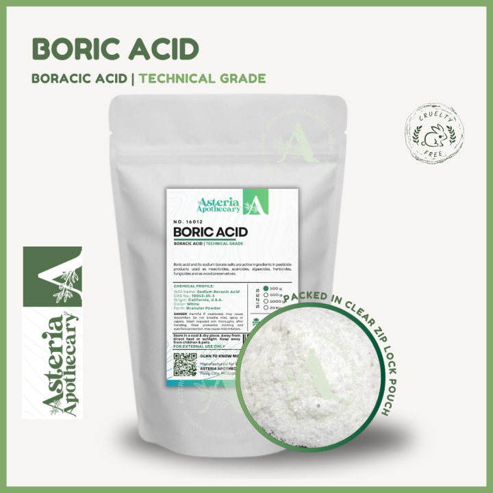 Boric Acid | Boracic Acid 100g / 500g / 1Kg - Asteria Apothecary ...