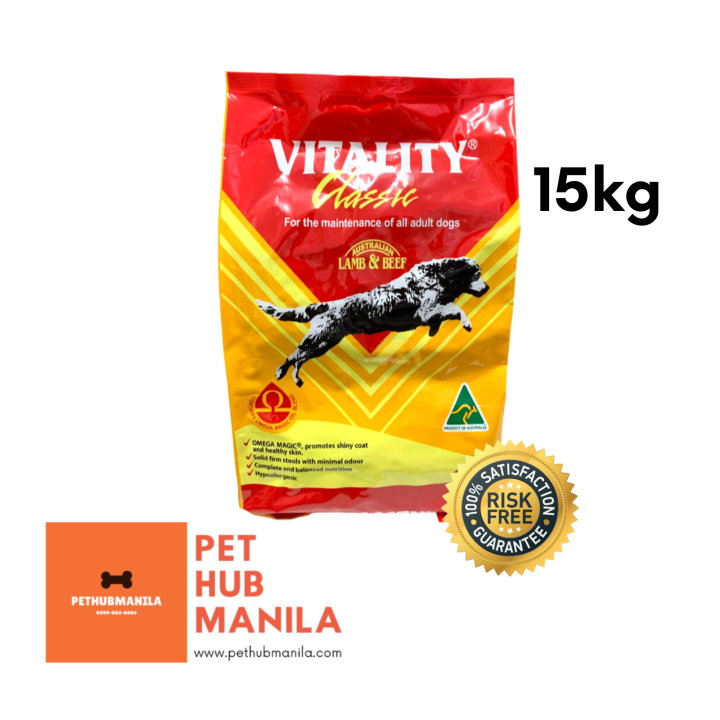 Vitality Classic Adult Lamb and Beef Dry Dog Food 15kg | Lazada PH