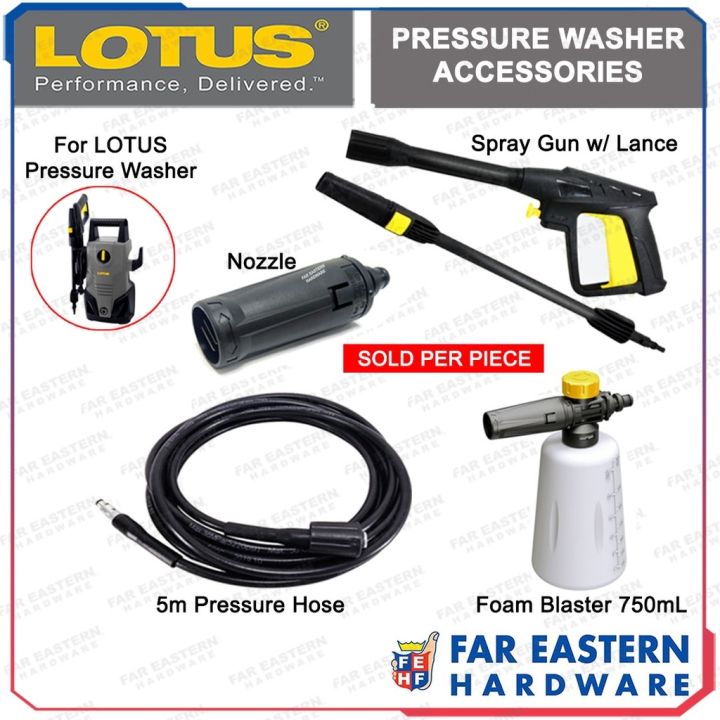【Hot】 LOTUS Pressure Washer 5m Spray Gun Nozzle Foam Inlet for ...