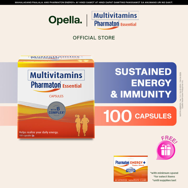 Pharmaton Essential Multivitamins Daily Support for Energy, Immunity ...
