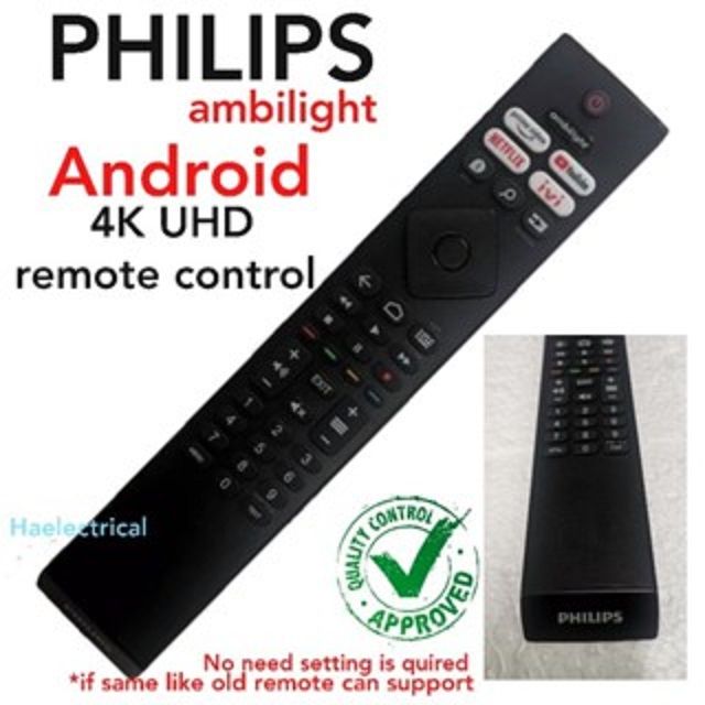 Philips ANDROID 4k UHD REMOTE CONTROL WITH AMBILIGHT | Lazada