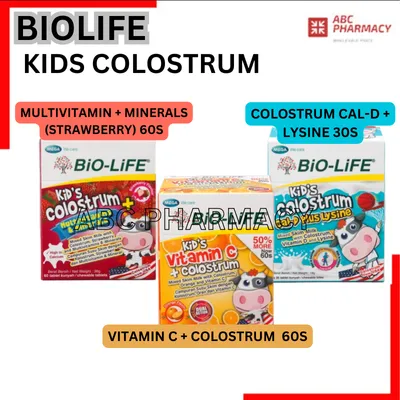 BIOLIFE Kids Colostrum Multivitamin & Minerals 60s (Strawberry ...