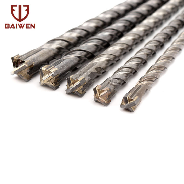 BAI WEN 350mm SDS Plus Hammer Drill Carbide Cross Tip Rotary Tool Drill ...
