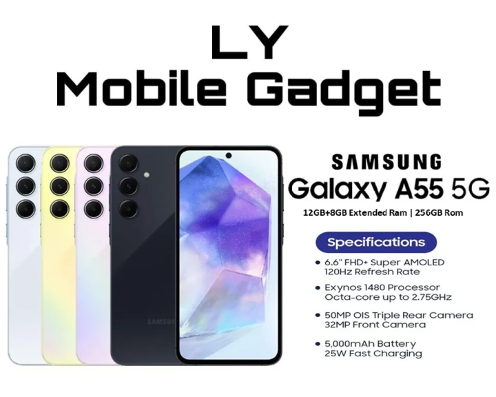 Samsung Galaxy A55 5G (12GB+8GB Extended Ram)+256GB Rom (Original ...