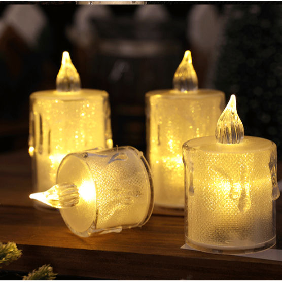 Led electronic candle light/Smokeless candle Transparent tea wax ...