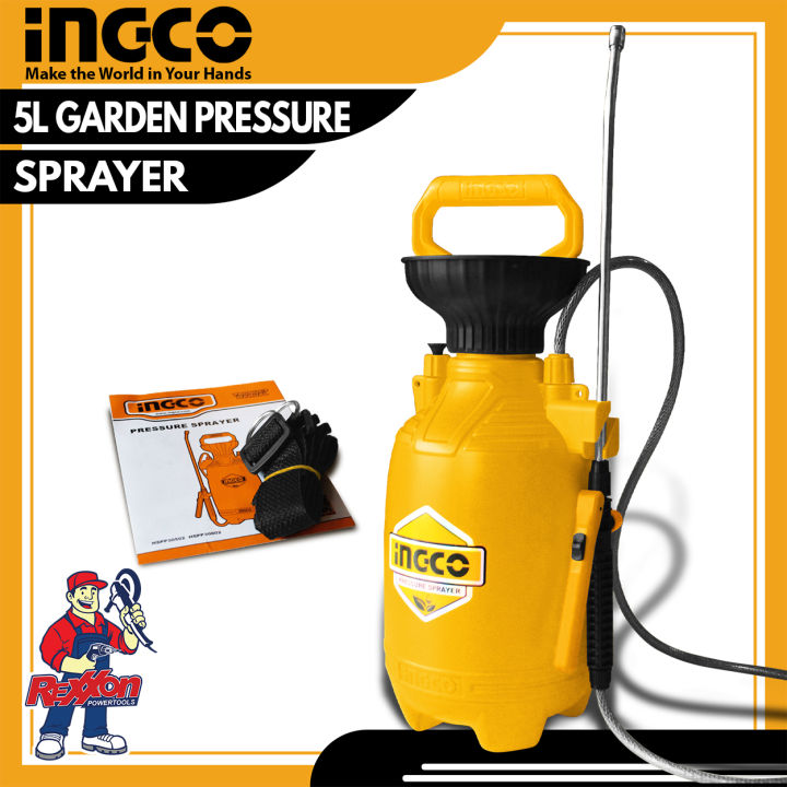 INGCO 5 Liters Pressure Sprayer Garden Sprayer HSPP30502 Rexxon Power ...