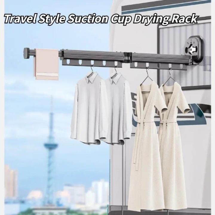 Folding Drying Rack Hanger Aluminum Alloy Balcony Window Wall Mounted ...