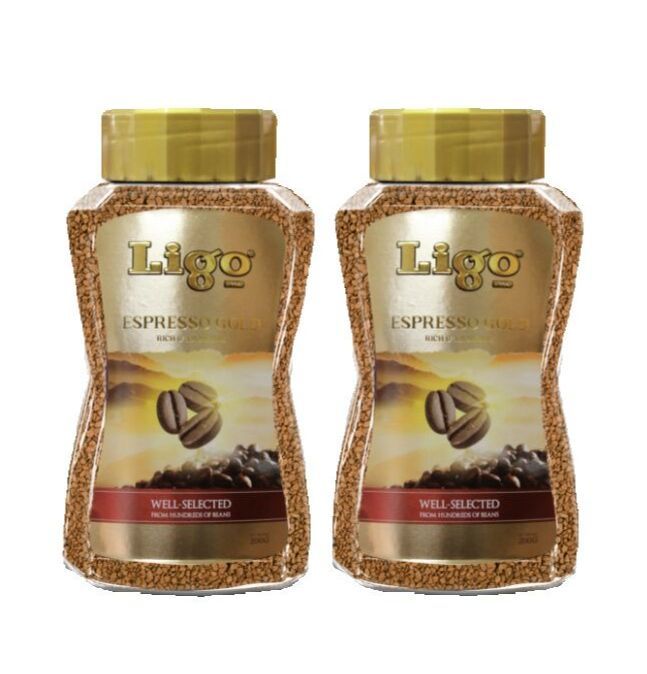 Ligo Espresso Gold Coffee ลิโก้ เอสเพรสโซ โกลด์ กาแฟสำเร็จรูป 200g. (2 ...