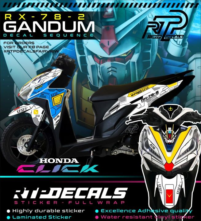 Honda Click V2 Full Printed And Laminated Decals Sticker | Lazada PH