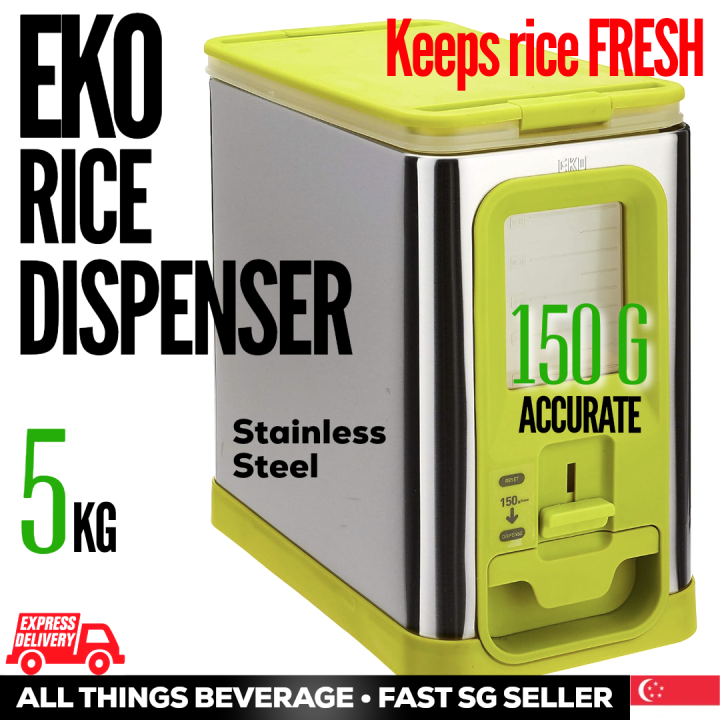 Eko RICE DISPENSER Stainless Steel - EXPRESS Delivery - 5kg - 36 ...