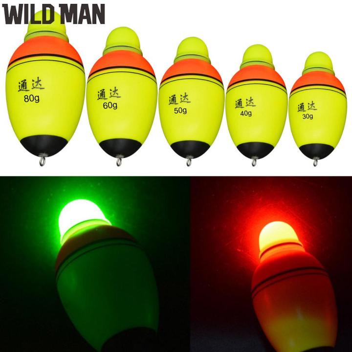 EVA Night Fishing Float LED Luminous Foam Bobber Buoy Fish Bait for Sea ...