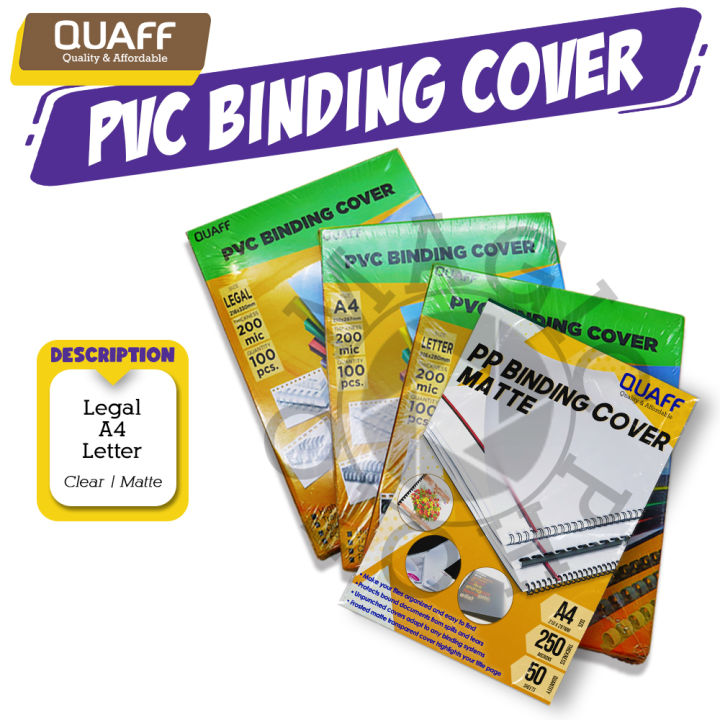 PVC Binding Cover 200micron Short | A4 | Long (100/pack) | PP Frosted ...