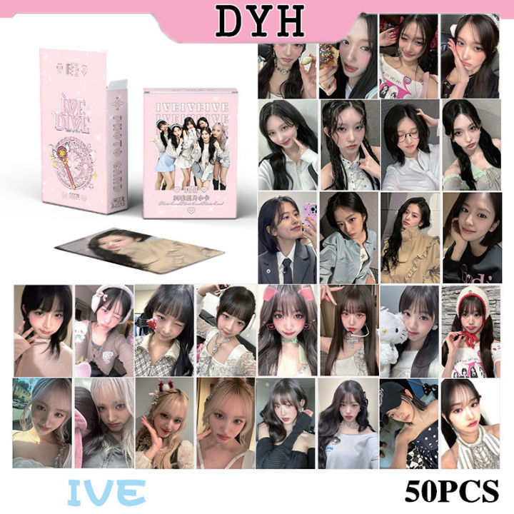 50pcs/box IVE Laser Card Photocard WONYOUNG Leeseo YuJin Kpop Album ...