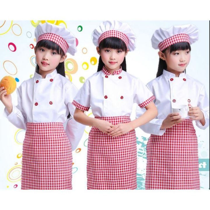 HomeSik Kids Chef Costume Kitchen Cosplay Kids Apron Kids Costumes ...