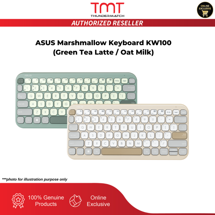 ASUS Marshmallow Keyboard KW100 (Green Tea Latte / Oat Milk ...