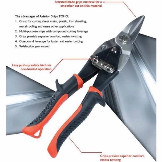 Gunting Baja Ringan Serbaguna 10 Inch Panjang 250mm/Gunting Holo LURUS ...