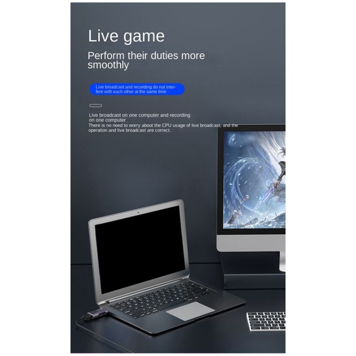 USB 3.0 Video Capture Board Game Stream Collector Record for Camera TV ...