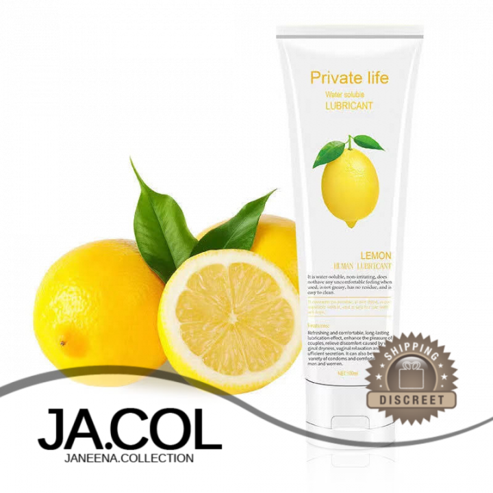 Jacol Private Life 100ml Lemon Water Based Lubricant Sex Toy Anal Lube