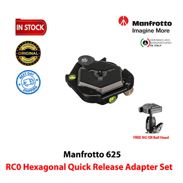 Manfrotto 625 RC0 Hexagonal Quick Release Adapter Set | Lazada