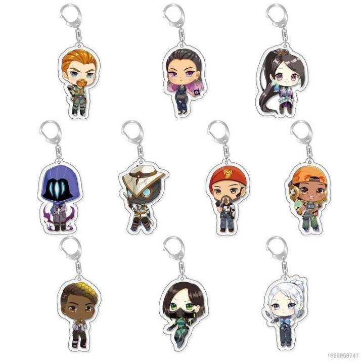 Ellen Game Valorant Keychain Anime Keyring Acrylic Cute Bag Pendant ...