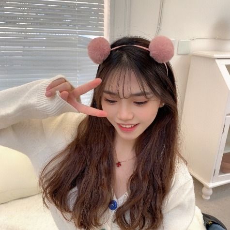 Bando Telinga kucing Bando Wanita Bulu Halus Motif Bulat Pompom ...