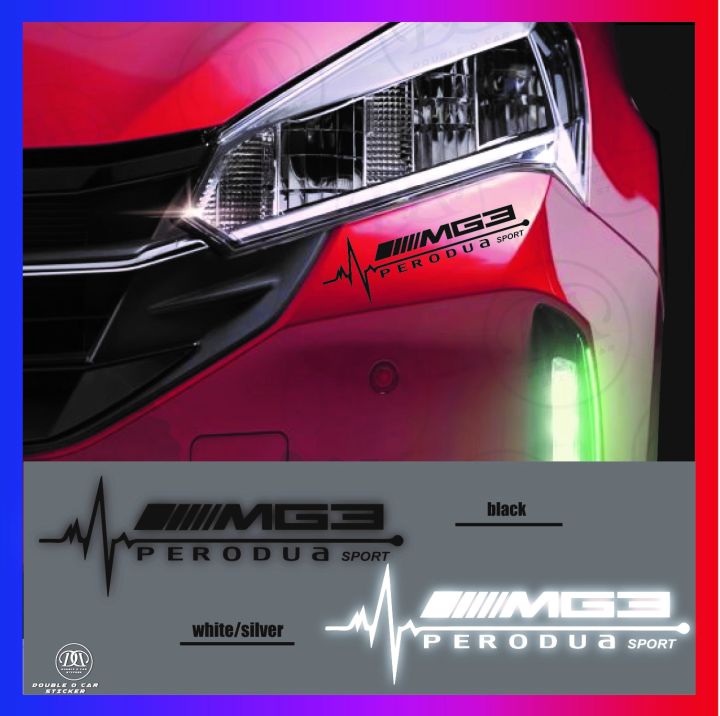 [Ready Stock]Perodua Myvi mg3 heart line sticker KI00509 | Lazada