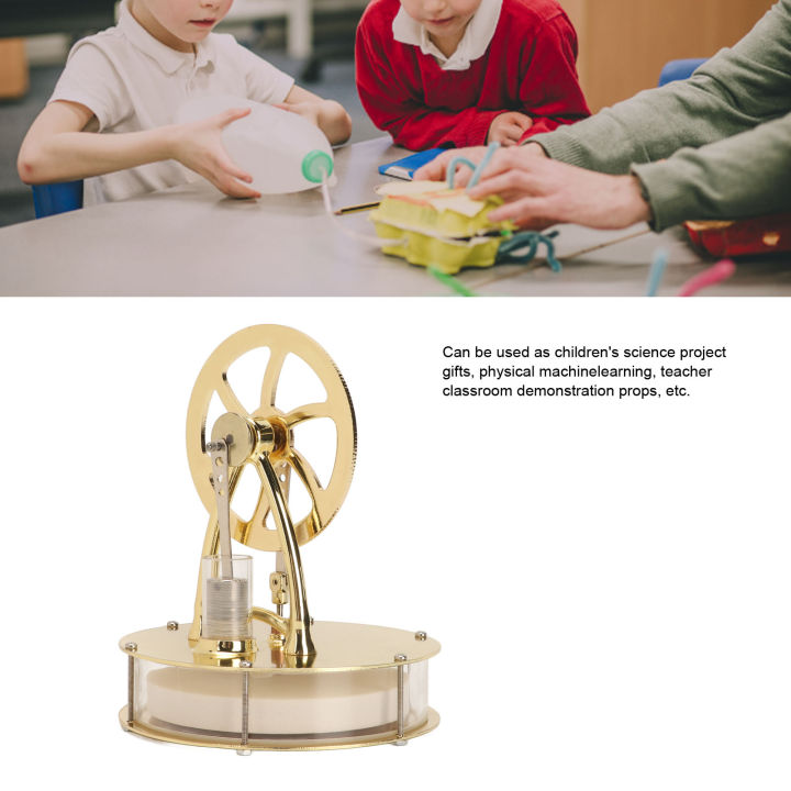 Glass Tube Gold Stirling Engine Model Kit Low Noise Stirling Physical ...