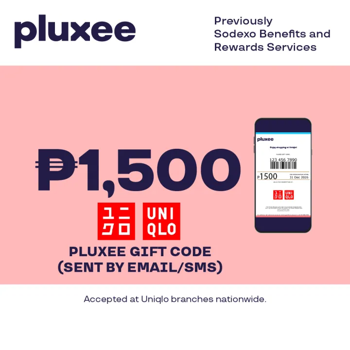 PHP1500 Uniqlo Pluxee Gift Code - Digital GC (formerly Sodexo) | Lazada PH
