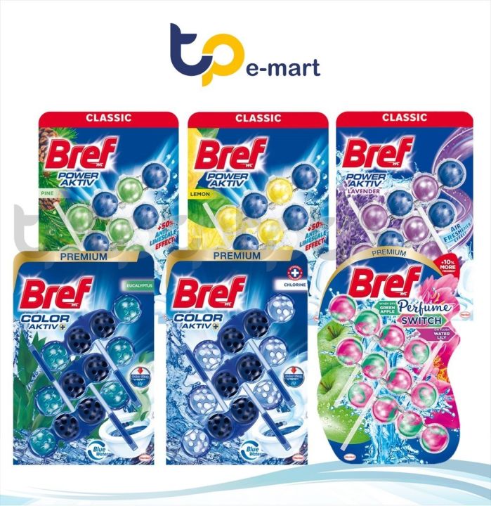Bref Power Active/ Color Active/ Perfume Switch Toilet Cleaning Ball ...