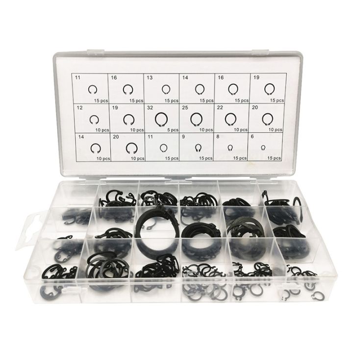 (DTVB) 225PCS Circlip Set Retaining E-Type Circlip Lock Snap Retaining ...