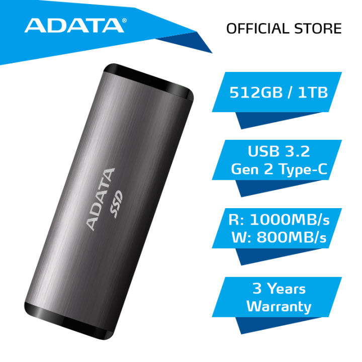 ADATA SE760 SuperSpeed USB 3.2 Gen 2 USB-C Up to 1000 MB/s External ...