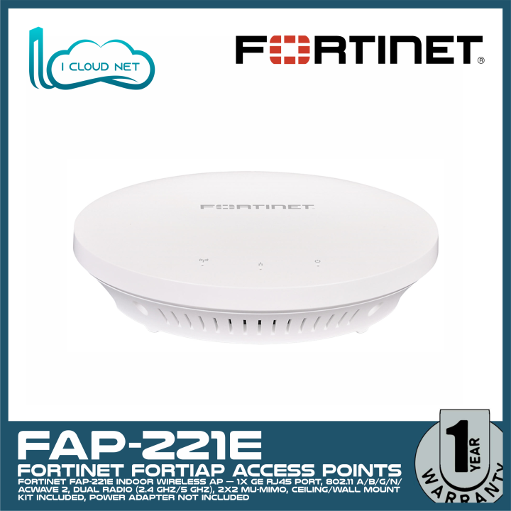 FAP-221E AP - Fortinet FortiGate | FAP-221E-A | FortiAP-221E Indoor Wireless Wave 2 AP - Dual ...