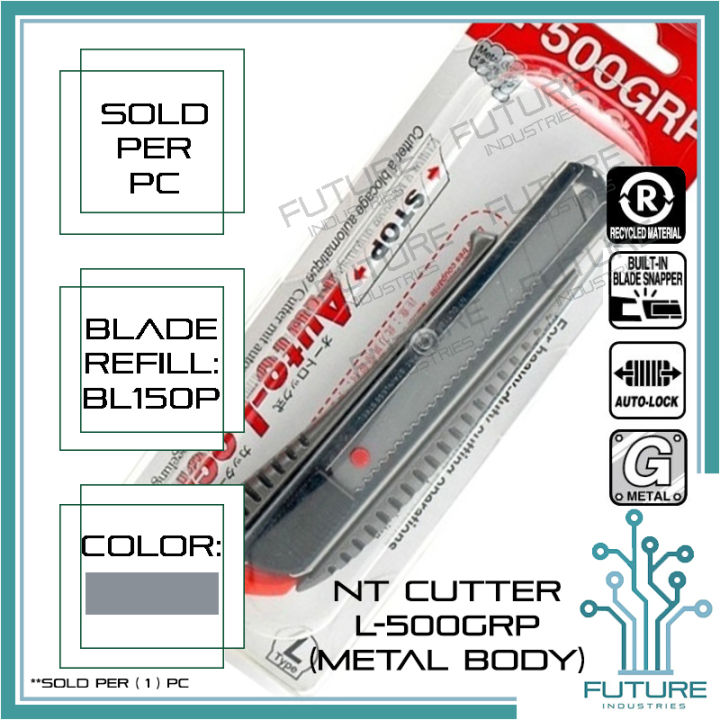 NT Cutter L500GRP Metal Body Heavy Duty L500 L-500GRP Cutter Blade ...