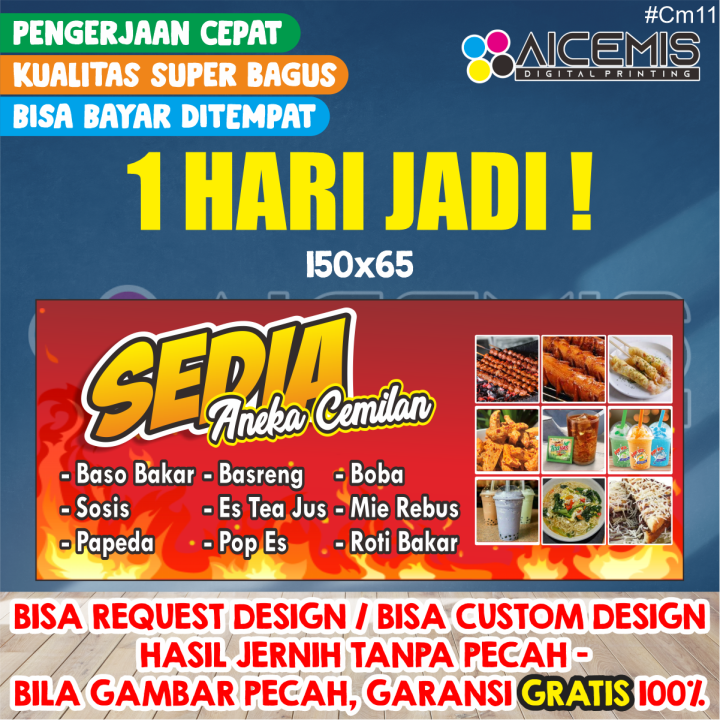 1 HARI JADI Cetak Spanduk / Sepanduk / Banner UNTUK keperluan Jualan ...