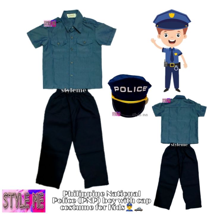 Police Boy Occupation Complete Set Role play Costume For Kids | Lazada PH