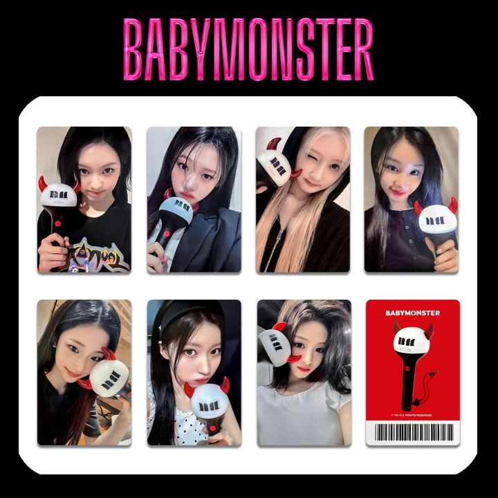 BABYMONSTER LIGHTSTICK PhotoCard Rami Ahyeon Chiquita Pharita Rora Asa Ruka Pharita Photo Cards ...