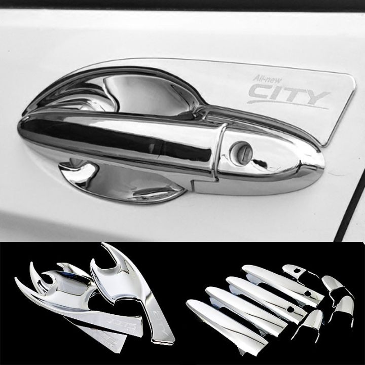 Xuming For Honda City 2015 2019 Chrome Silver Car Door Handle Bowl ...
