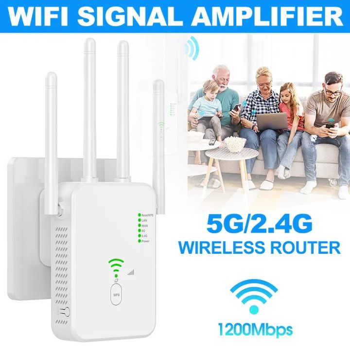 New 4-antenna Wireless WiFi Repeater Router Wifi Extender 2.4G Wi-Fi ...