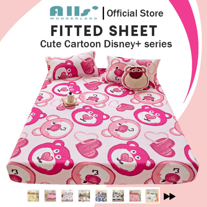 Alls' Wonderland Cartoon Bedsheet Stitch Lotso Pooh Fittedsheet Soft ...