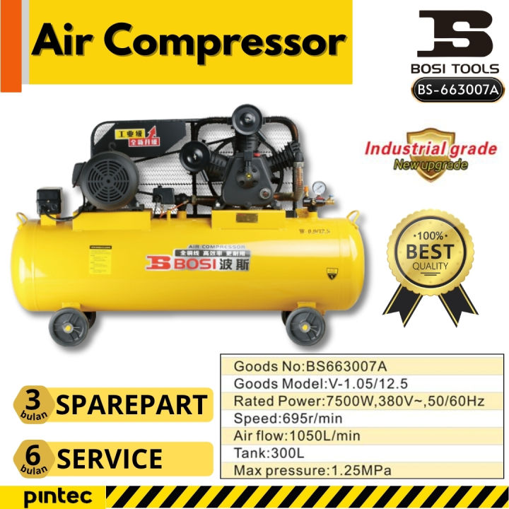 BOSI Air Compressor 300 liter 3 phase - industrial grade 10HP | Lazada ...