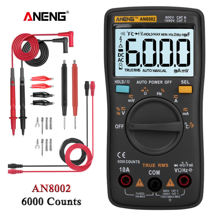 ANENG AN8002 Digital Multimeter 6000 counts digital multimeter ...