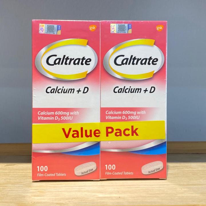 Caltrate 600+D Calcium with Vitamin D (100x2 tablets) | Lazada
