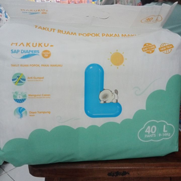 4 Ball Pampers Makuku Comfort Fit Jumbo M42/L40/XL38 | Lazada Indonesia